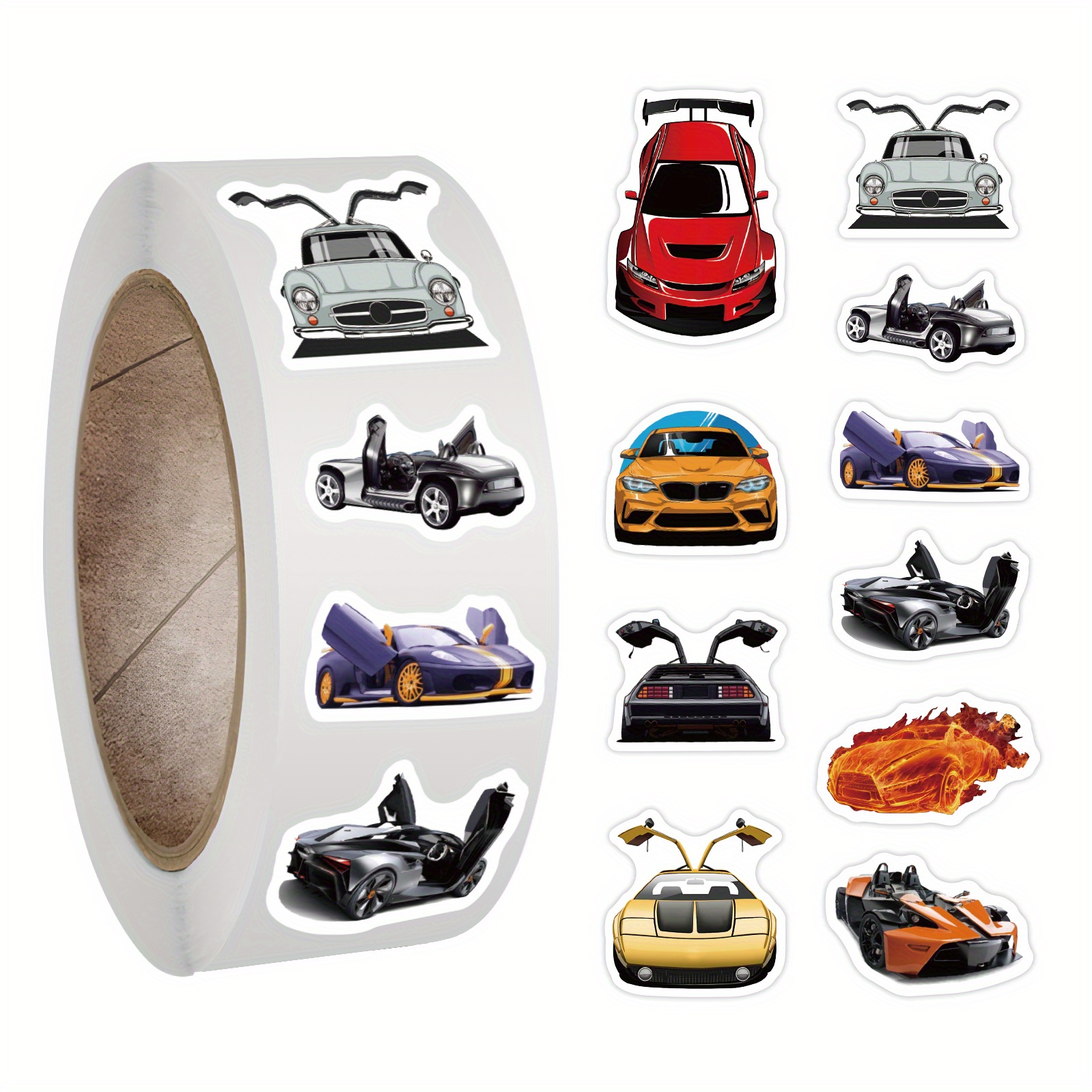 500 stk. Racing Sports Car Stickers Roll Søde Vinyl - Temu Denmark
