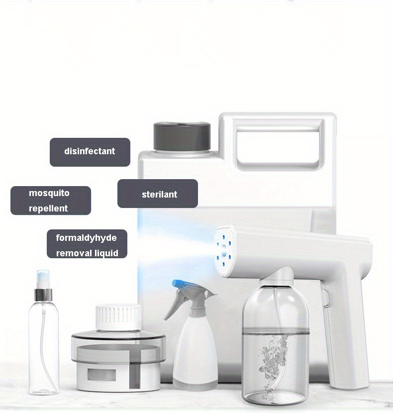White Sterilizing Sprayer Nano Steam Rechargeable Handheld - Temu