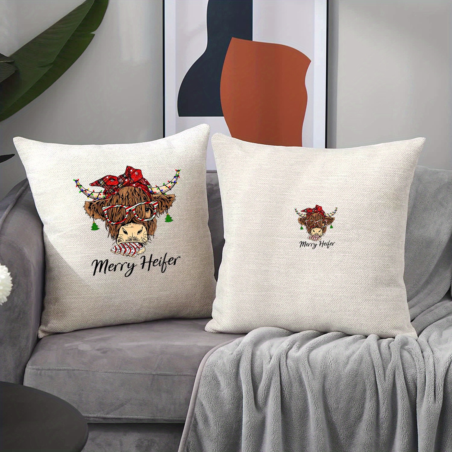 Christmas Cow Pattern Iron Heat Transfer Sticker Heat - Temu