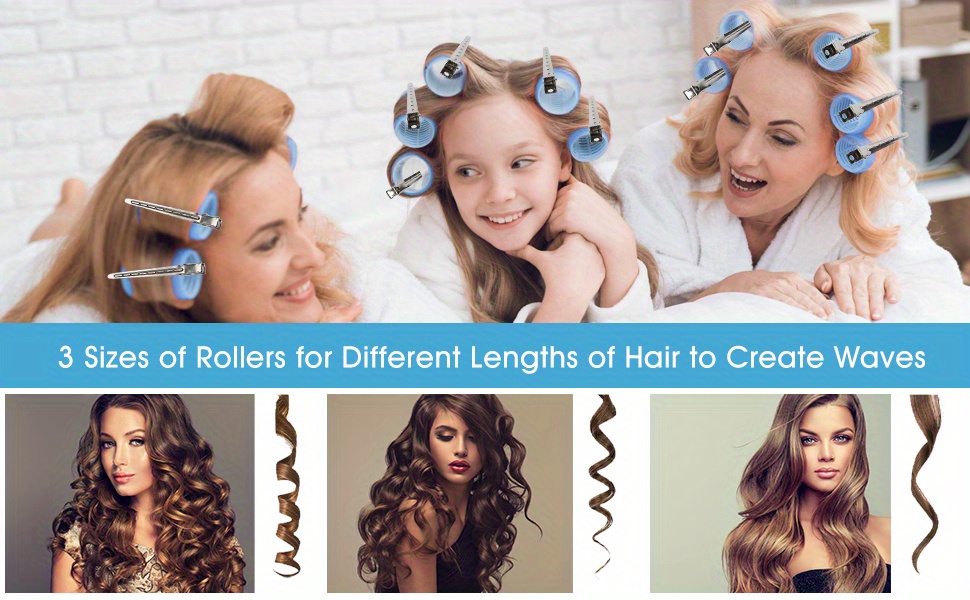 Hair Rollers Set Hairdressing Clips 3 Sizes - Temu Ireland