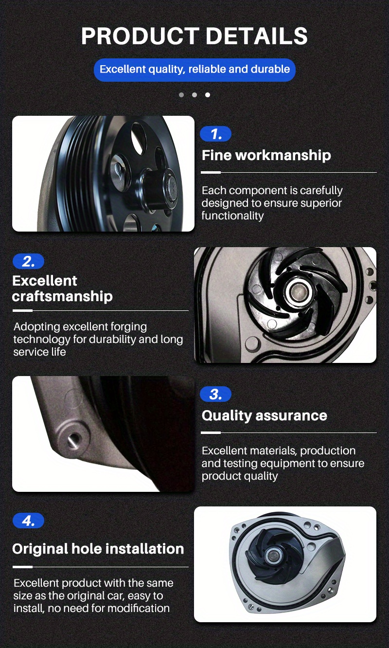 1pc Water Pump For Chevrolet For 2 0t 2018 2023 For Xts 2 0t Oem ...