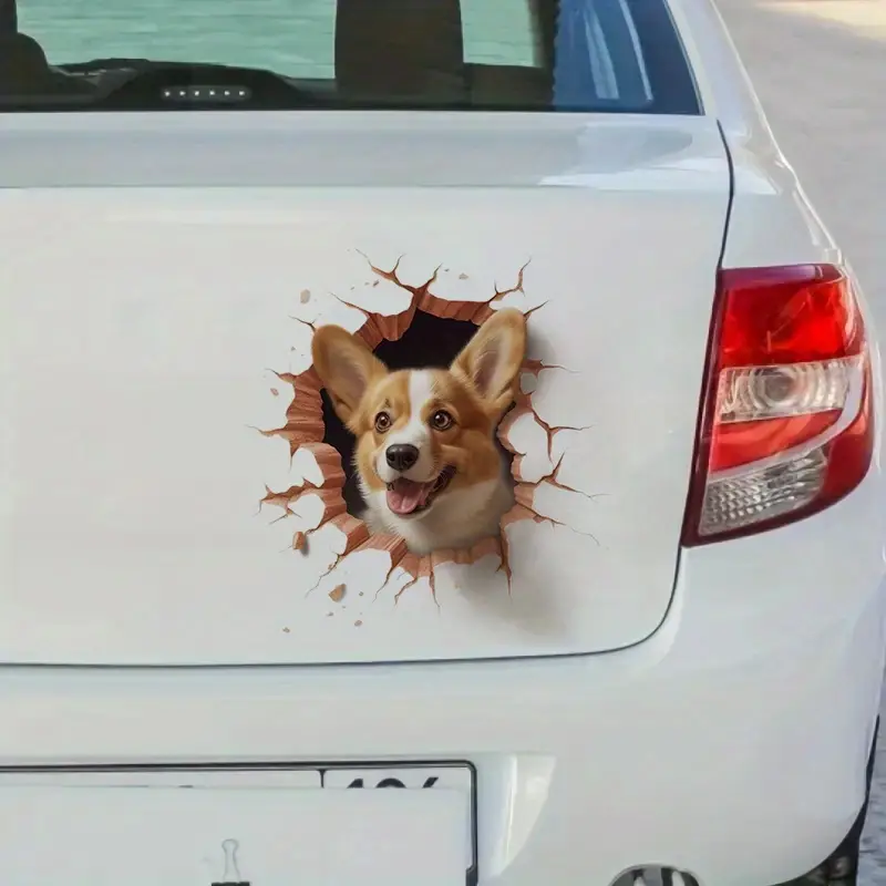 1 개 3d 고양이 벽 스티커 귀여운 새끼 고양이와 강아지 자체 접착 벽 스티커 침실 욕실 거실 베란다 홈 Temu