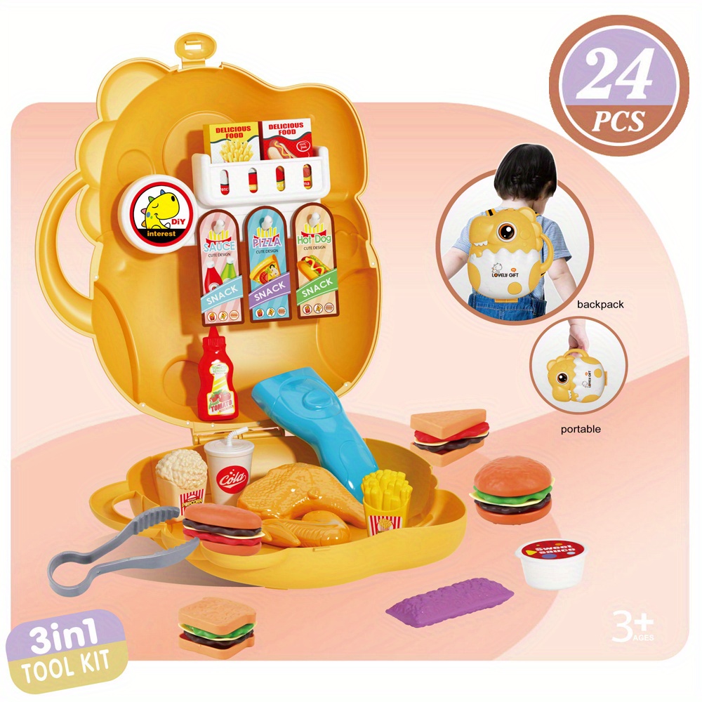 Kids Pretend Construction Toy Tool Set Boys Toys Fast Food - Temu New ...