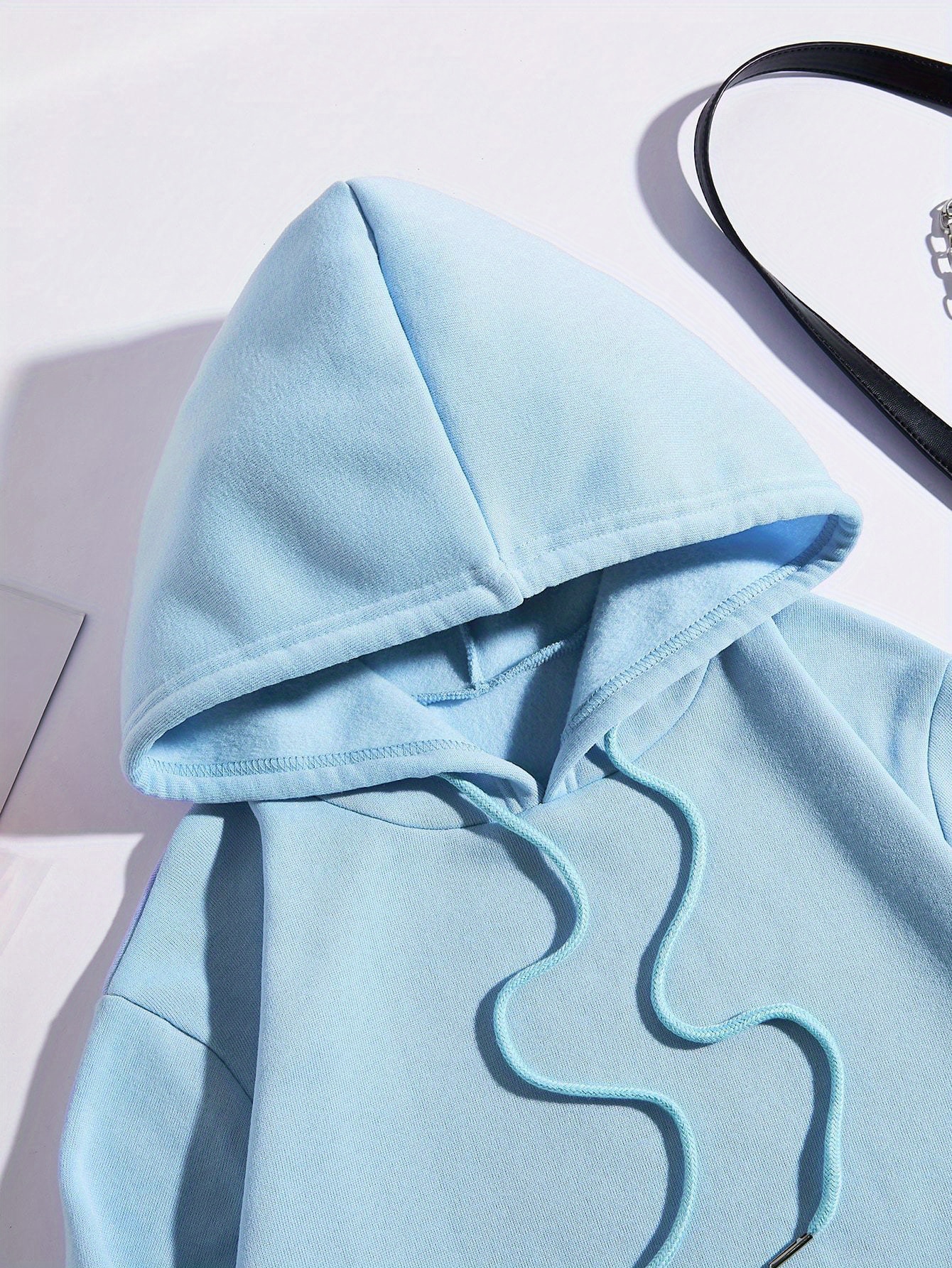 Cat Letter Print Hoodie Casual Pocket Long Sleeve Drawstring Temu Norway