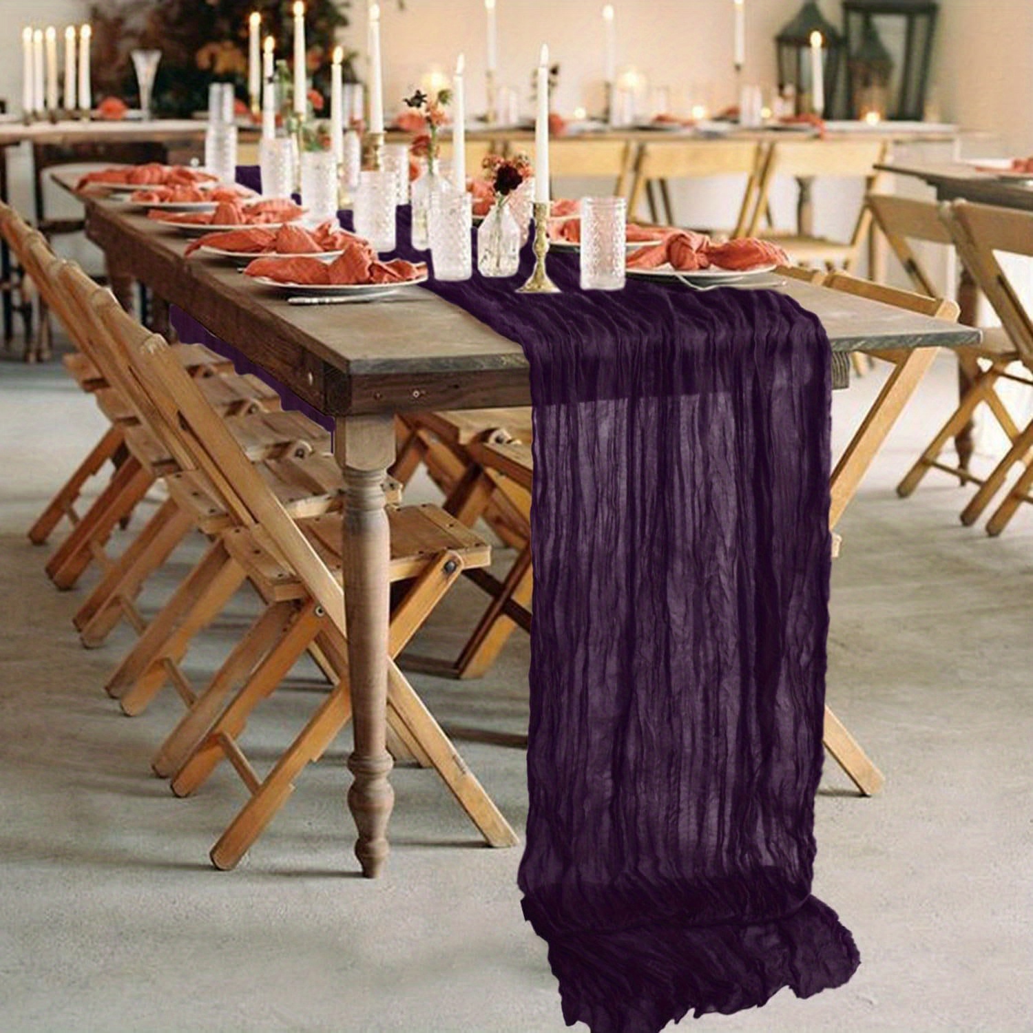 Polyester Table Runner Balinese Pleated Table - Temu