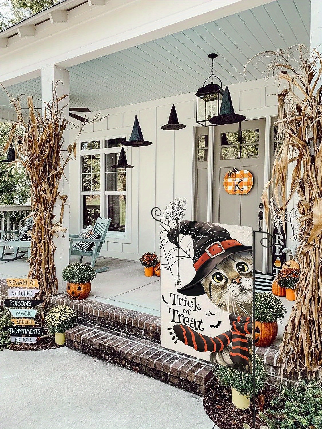 Halloween Cat Garden Flags Cat Small Yard - Temu United Kingdom