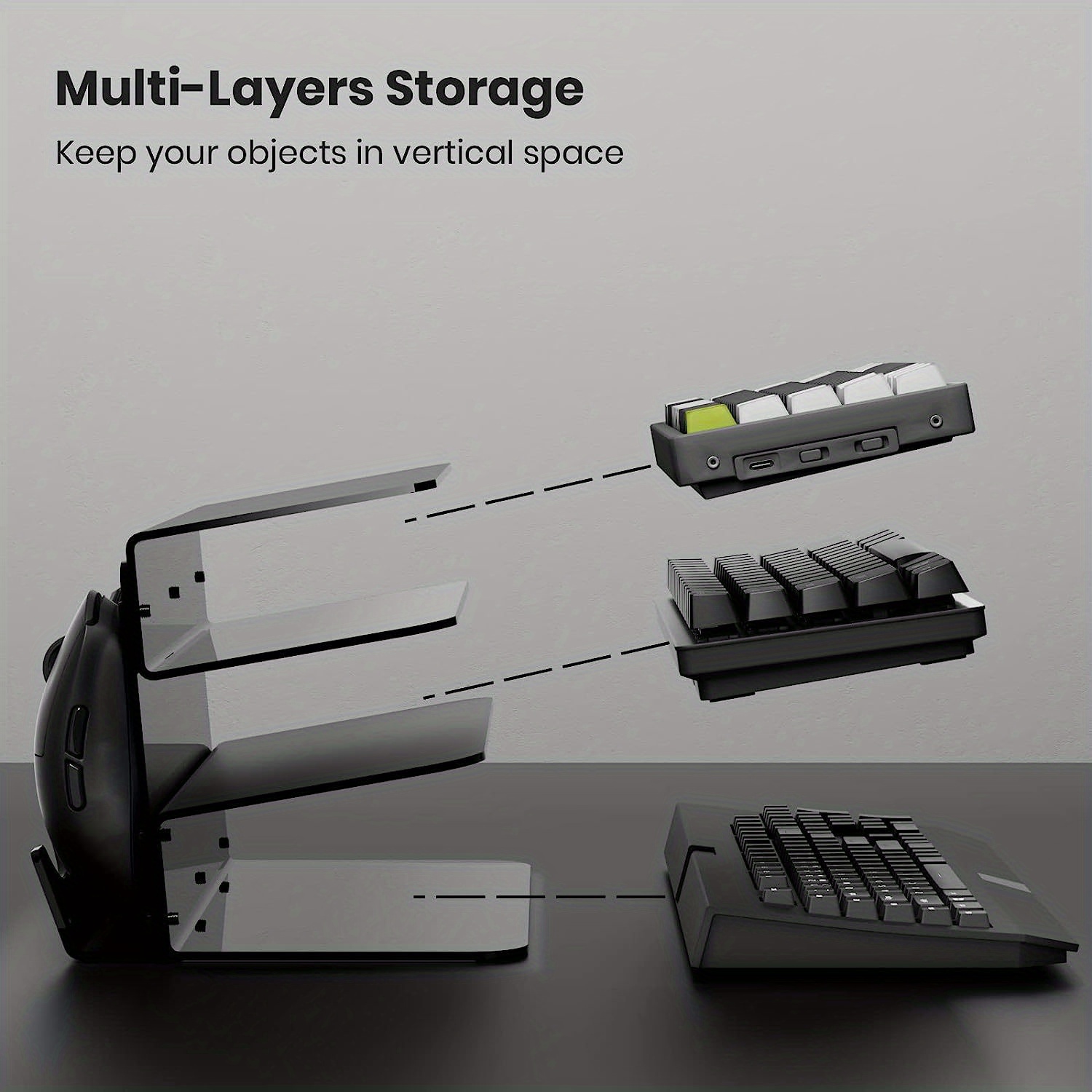 Transparent 3 layer Acrylic Keyboard Display Rack Desktop - Temu