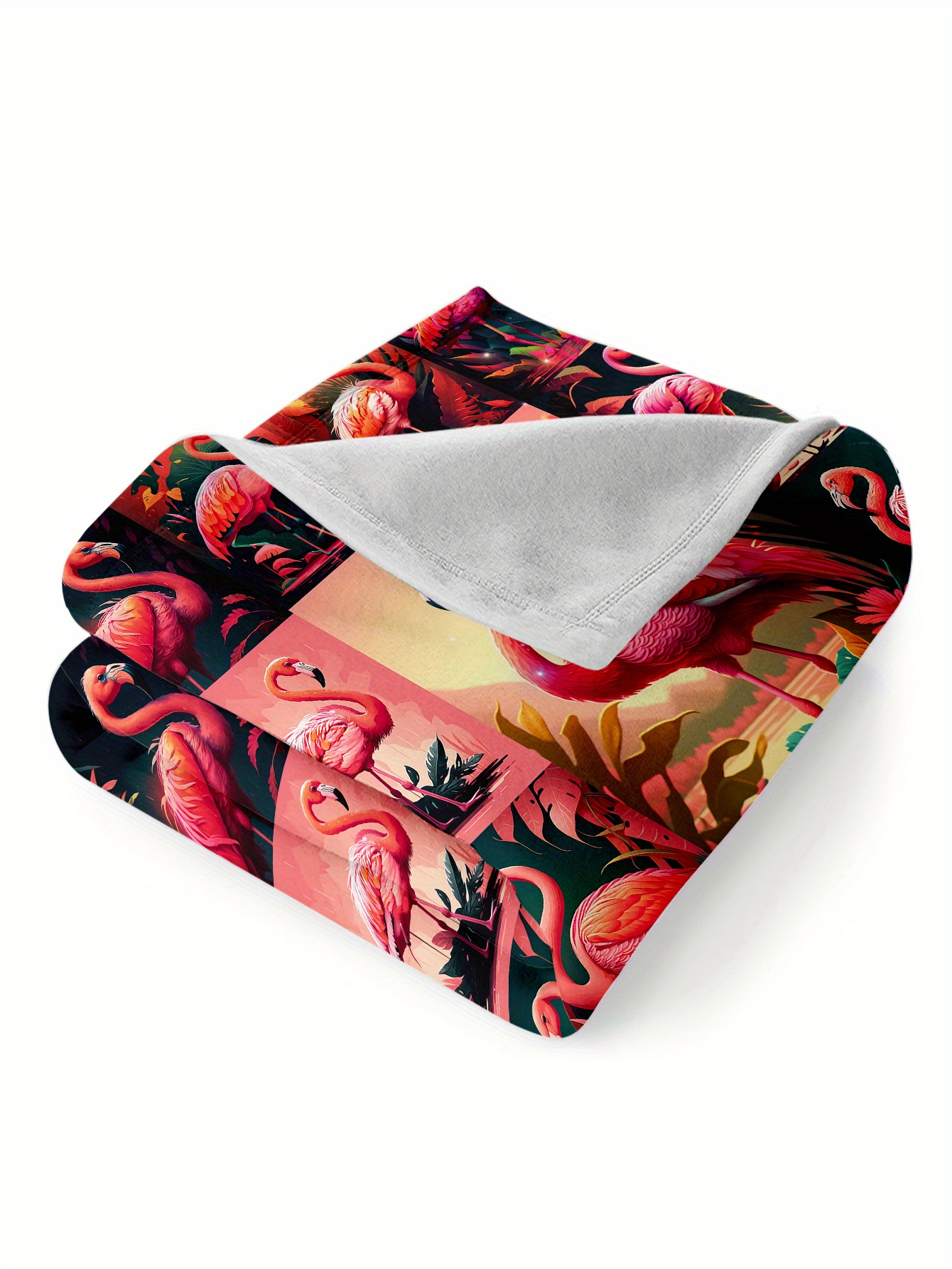 Digital Printing Flannel Blanket Flamingo Puzzle Soft - Temu Ireland