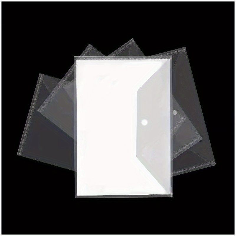 A5 Folder Bag Fully Transparent Plastic Buckle File Bag - Temu United ...