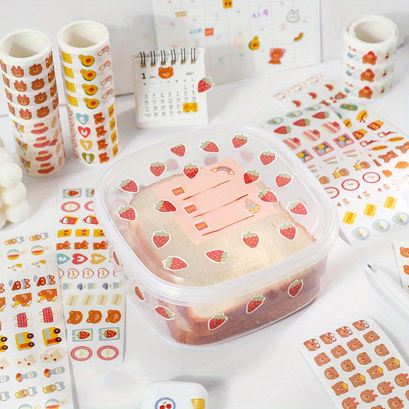 Beautiful Bear Series Washi Tape Cute Cartoon Pattern - Temu Norway