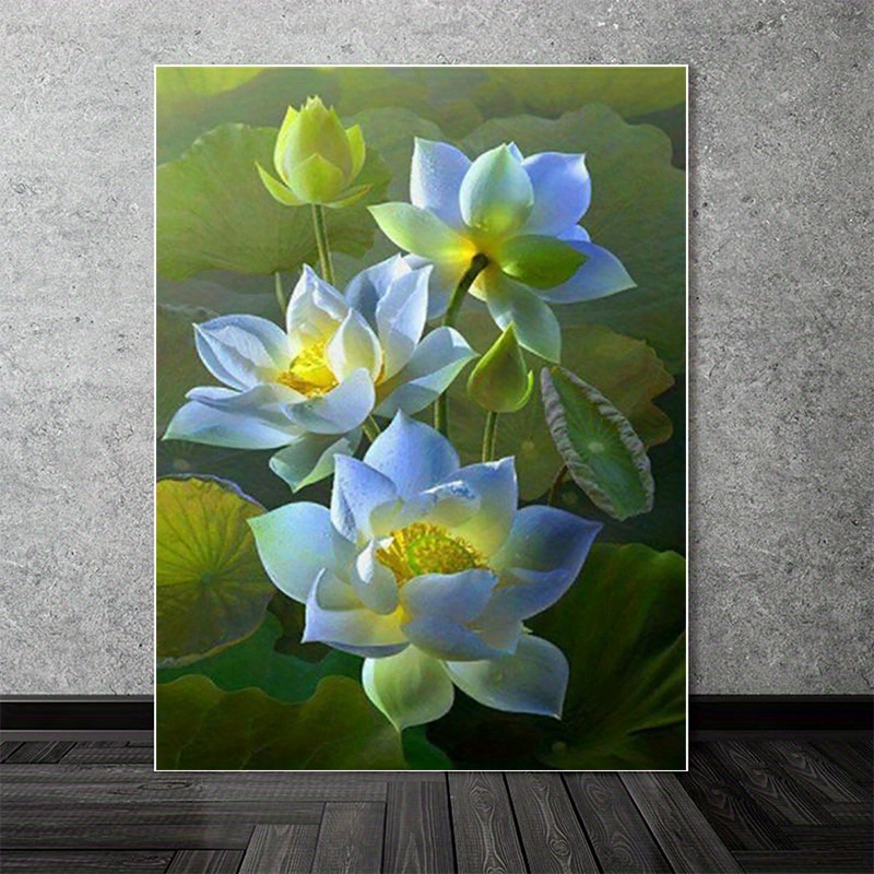 Diy Flower Pattern Diamond Painting Set Mosaic Decorative - Temu United ...