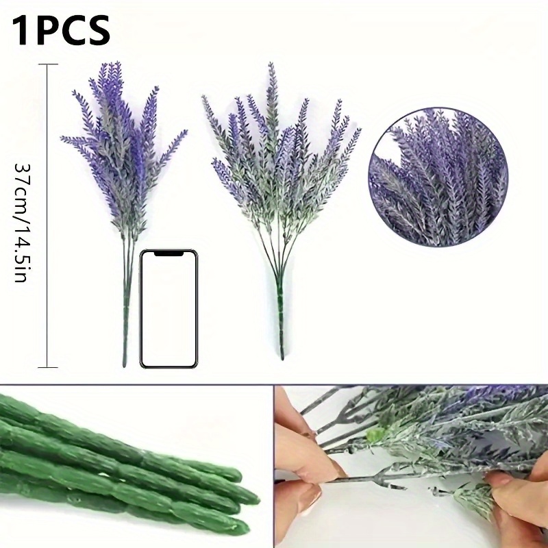 Artificial Lavender Flowers Real Touch Silk Flowers Bouquet - Temu