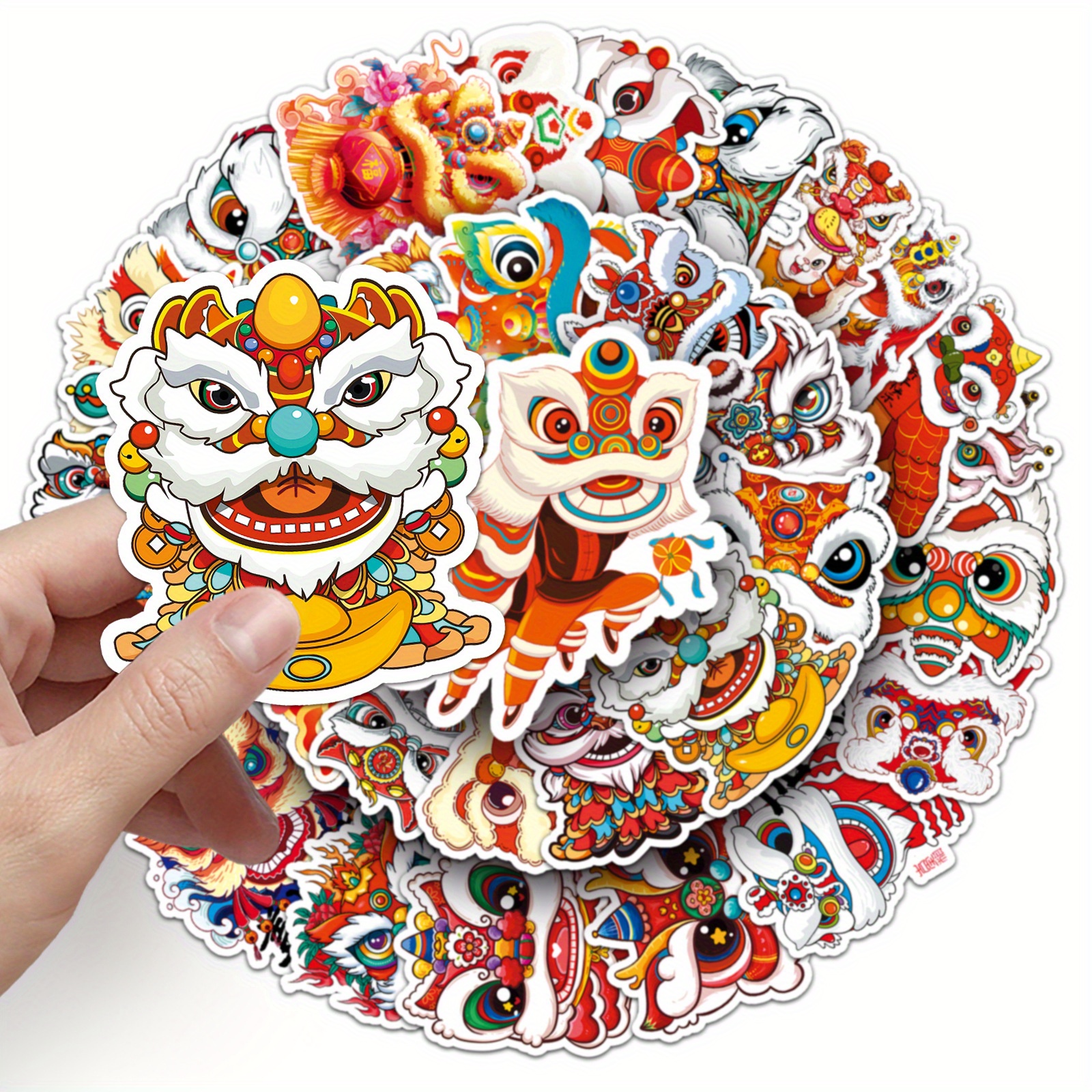Lion Dance Series Graffiti Stickers Mobile Phone Case Laptop - Temu Canada