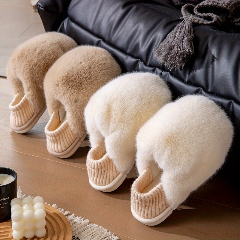 Fluffy Mushroom House Slippers Super Soft Slip Fuzzy Bedroom - Temu Denmark