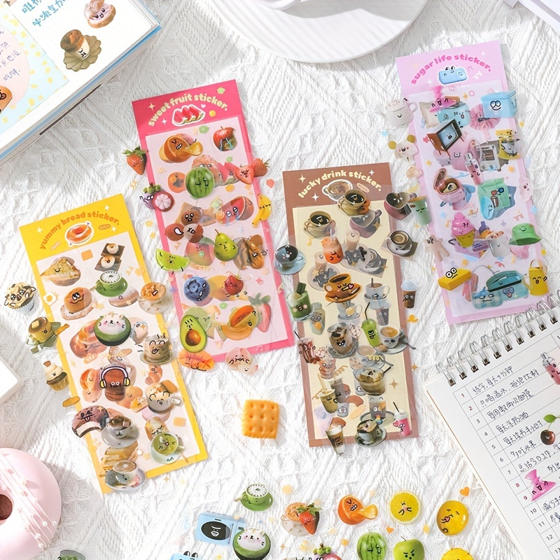 life milk tea sticker cute handbook material - Temu Norway