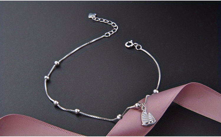 925 Silver Thin Chain Anklet Minimalist Ankle Bracelet - Temu New Zealand