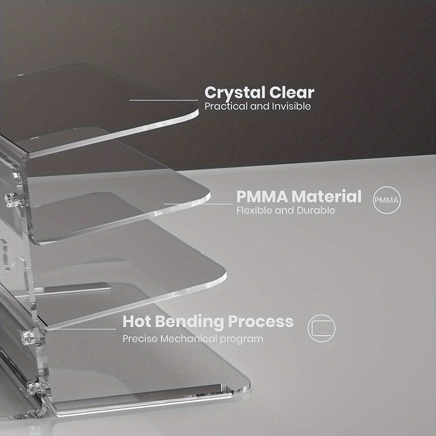 Transparent 3 layer Acrylic Keyboard Display Rack Desktop - Temu