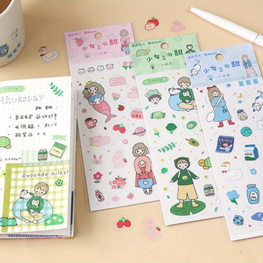 Decorative Stickers Girl Three point Sweet Series Creative - Temu ...