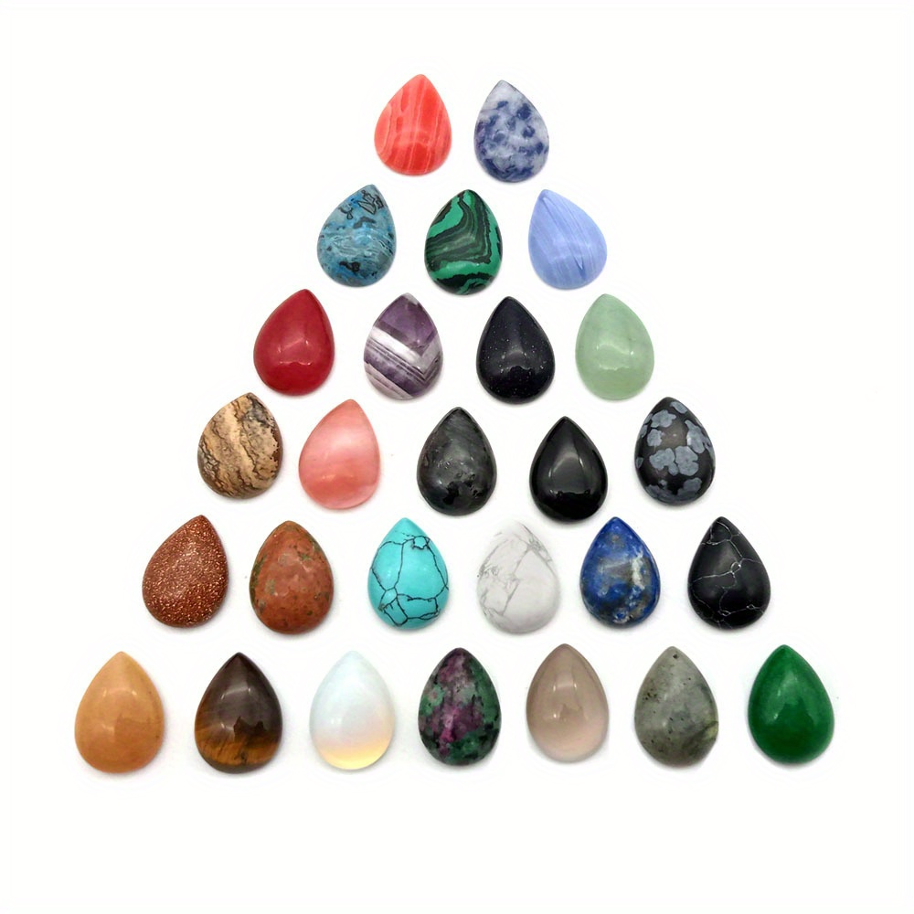 Assorted Water Drop Stones Ring Face Agate Ornament Natural - Temu