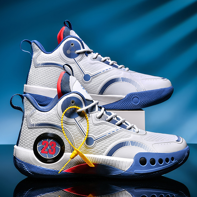 Men's Basketball Shoes, Comfy Breathable Non Slip Shock Absorbing Lace Up Sneakers For Training ...