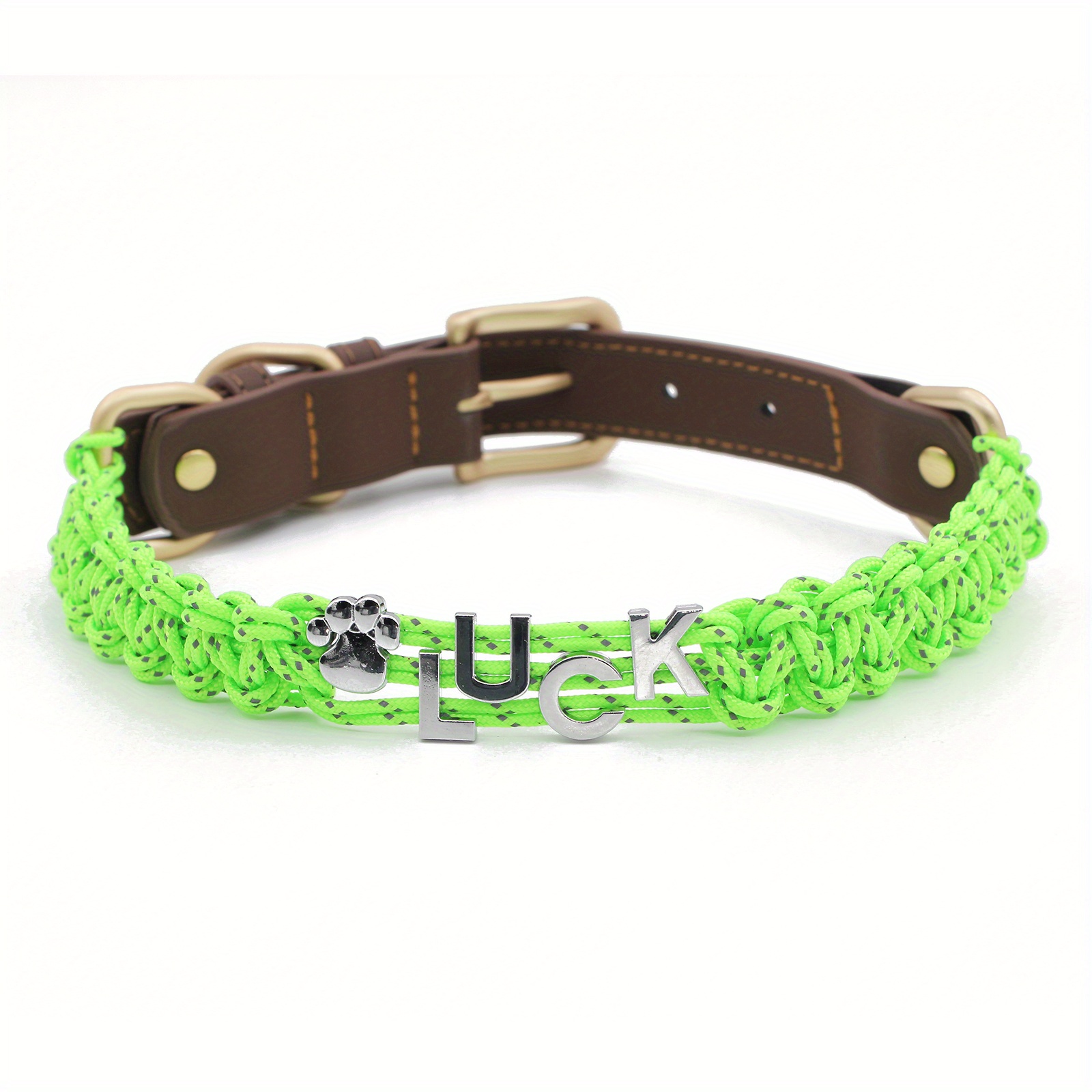Personalized Handmade Light Green Pet Collar Night - Temu United Kingdom