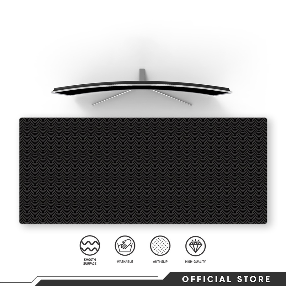 wave mouse pad japanese pattern black expanding mouse pad - Temu Australia