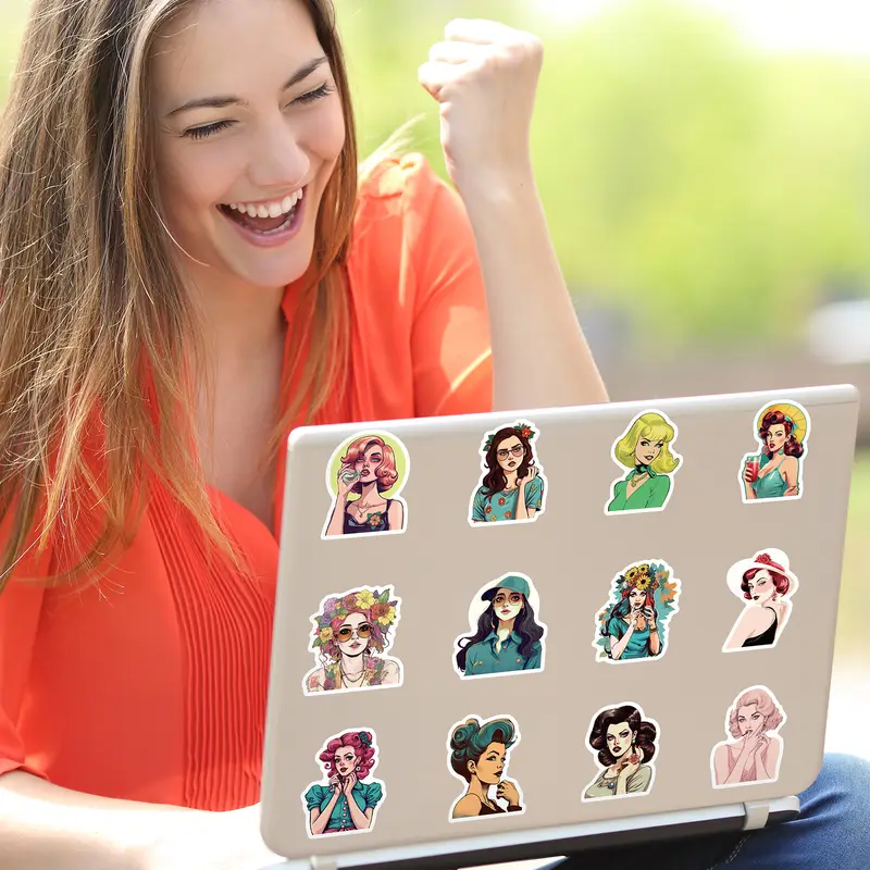 Anime Stickers Female Series Stickers Mobile Luggage Temu United Kingdom