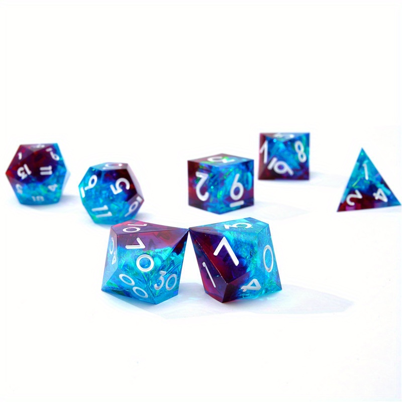 Sharp Edge Resin Dice Set Suitable Collecting Giving - Temu Denmark