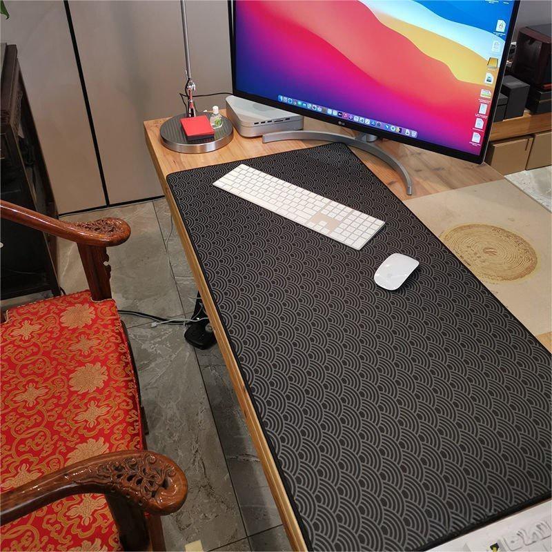 wave mouse pad japanese pattern black expanding mouse pad - Temu Australia