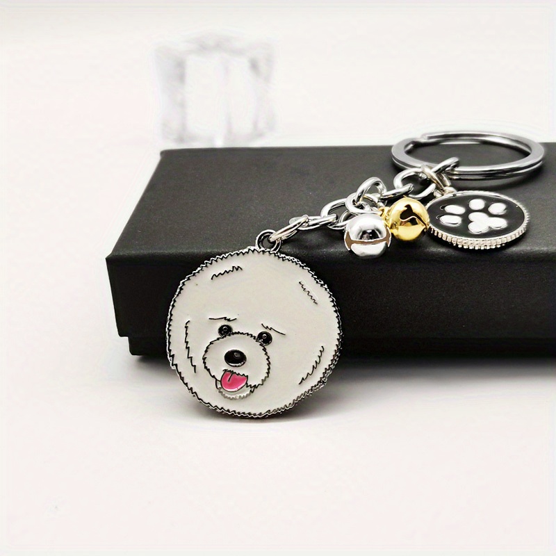 Lovely Bichon Shaped Key Ring Key Chain Portable Creative - Temu Canada