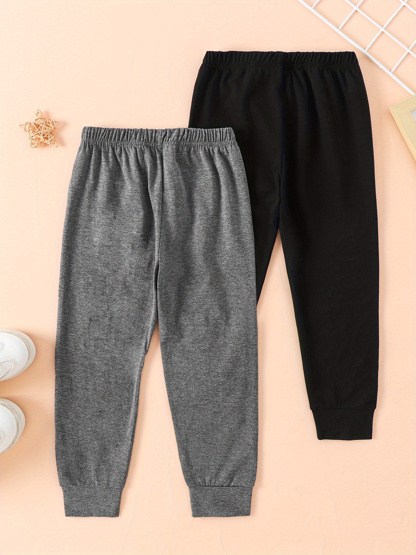 Casual Sports Pants Solid Color Girls Seasons, Gift Kids - Temu New Zealand