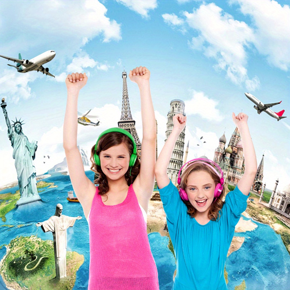 Travel Backdrop Earth Map Worldwide Famous - Temu