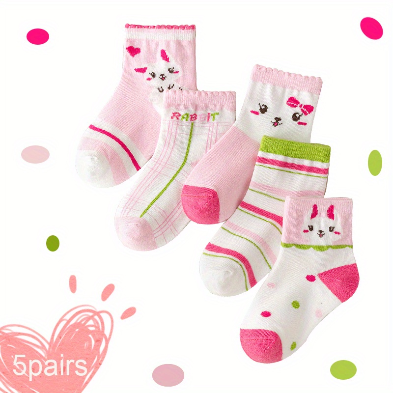 Girls Kids Cute Cartoon Rabbit Socks Breathable - Temu Norway