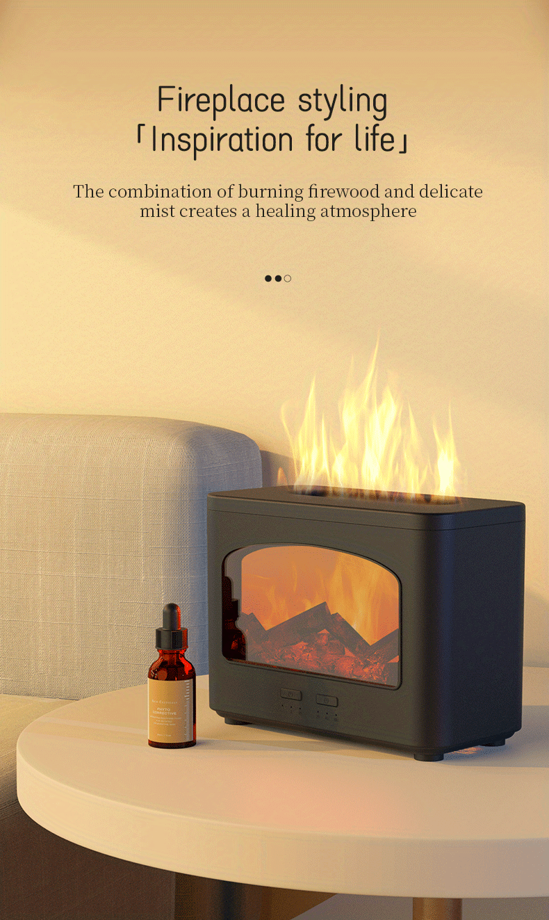 indoor use flame fireplace shaped humidifier aromatherapy - Temu