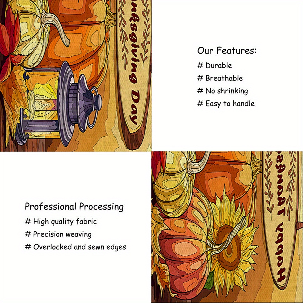 polyester table runner fall thanksgiving theme table runner - Temu Norway