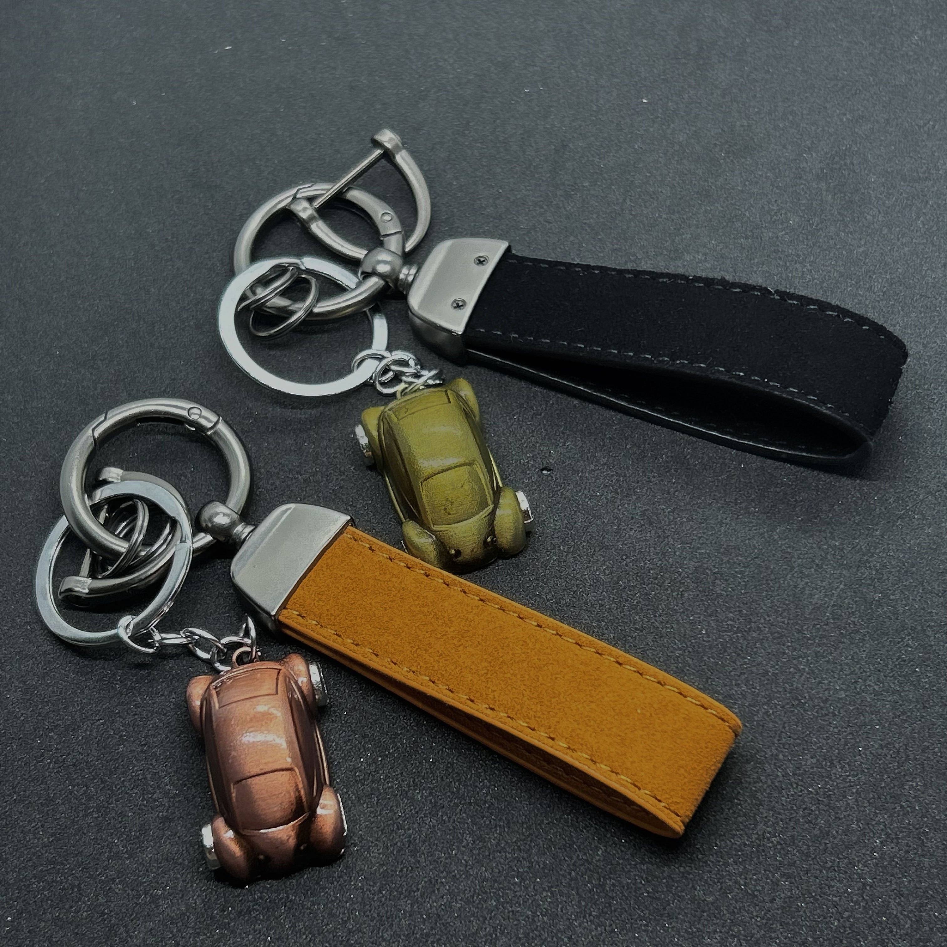 metal car small car key chain for men couple key pendant creative key ...