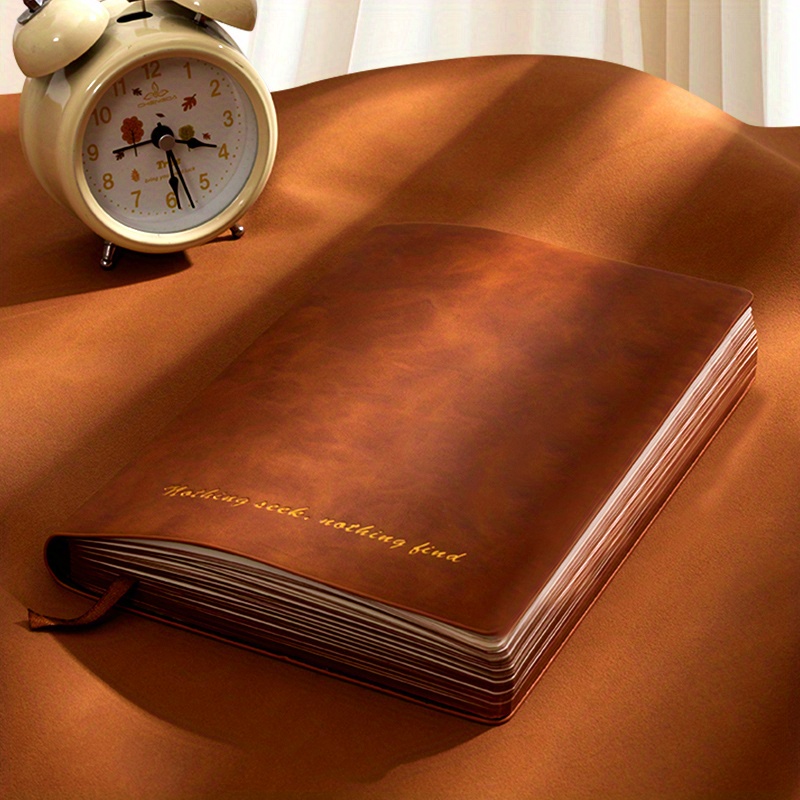 Student Supplies Bronzing Soft Leather Notebook Extra Thick Notebook ...