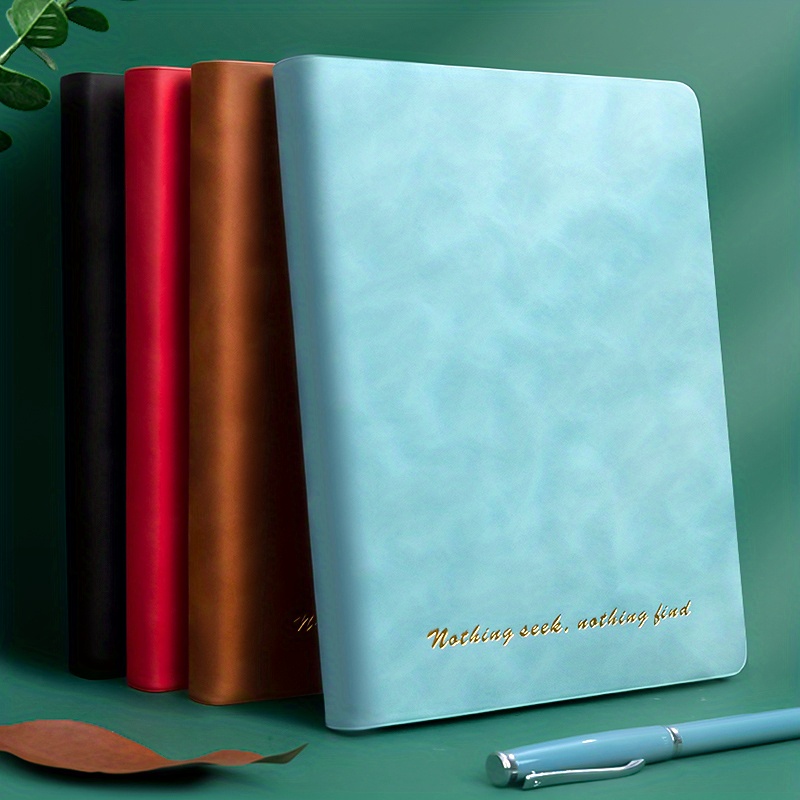 Student Supplies Bronzing Soft Leather Notebook Extra Thick Notebook ...