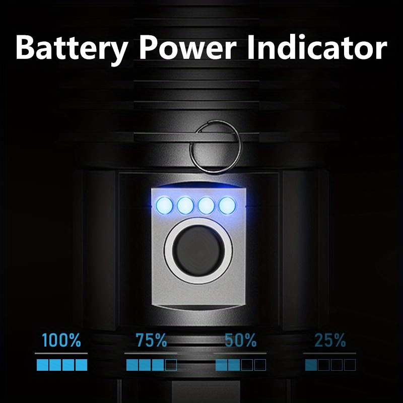 1pc Super Bright Usb Rechargeable Led Flashlight With 5 Modes Perfect ...