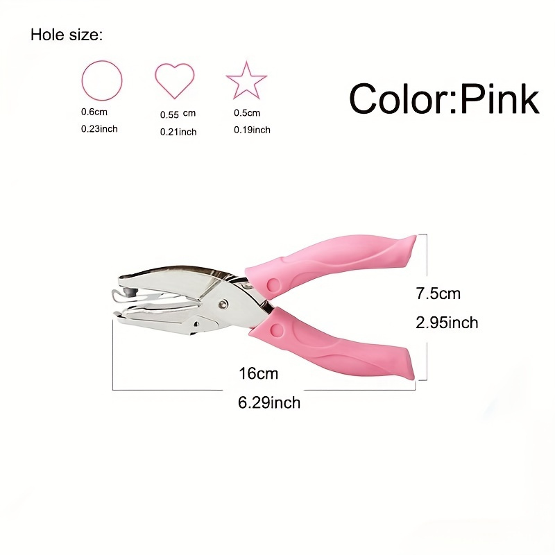 Single Paper Hole Punch Puncher Heart/star/circular Shape - Temu