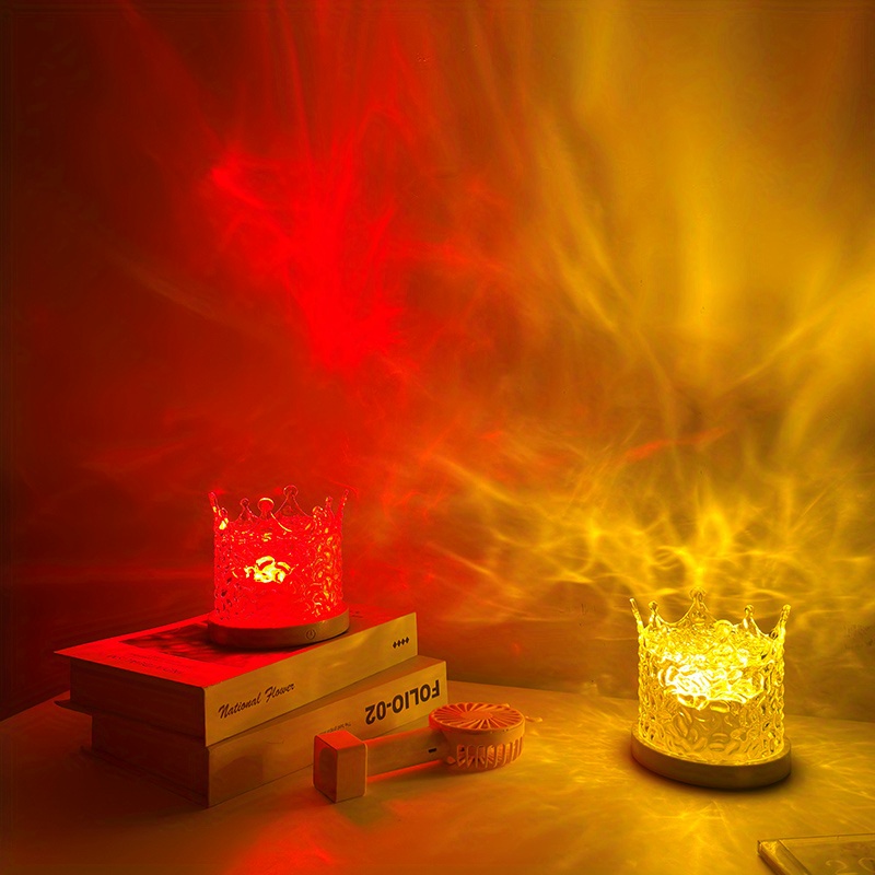 Crown Water Ripple/ocean Wave Projector Night Light - Temu United Kingdom