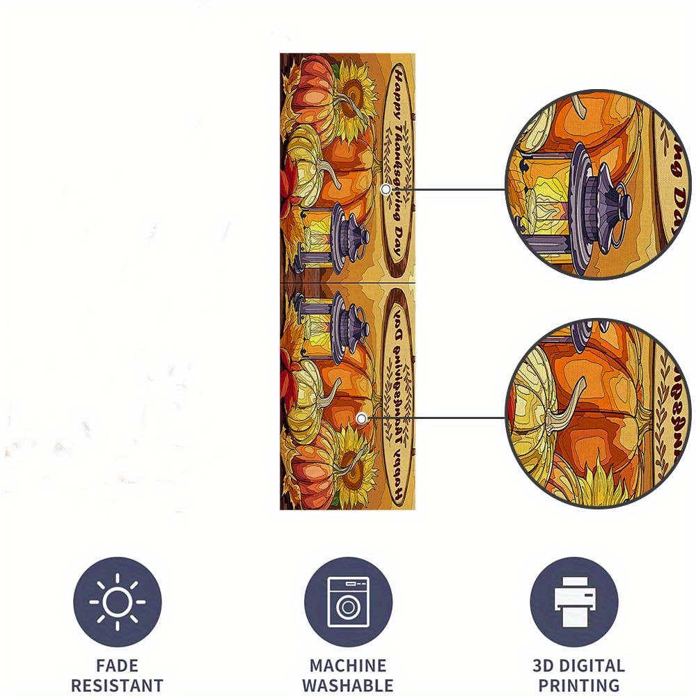 polyester table runner fall thanksgiving theme table runner - Temu Norway