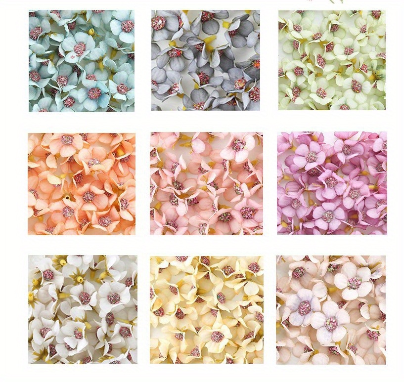 Mixed Colorful Mini Fabric Flower Charms Wedding Home Decors - Temu Canada