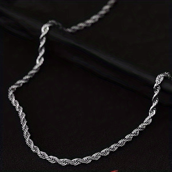 stainless steel twisted chain men women fashion single chain - Temu New ...