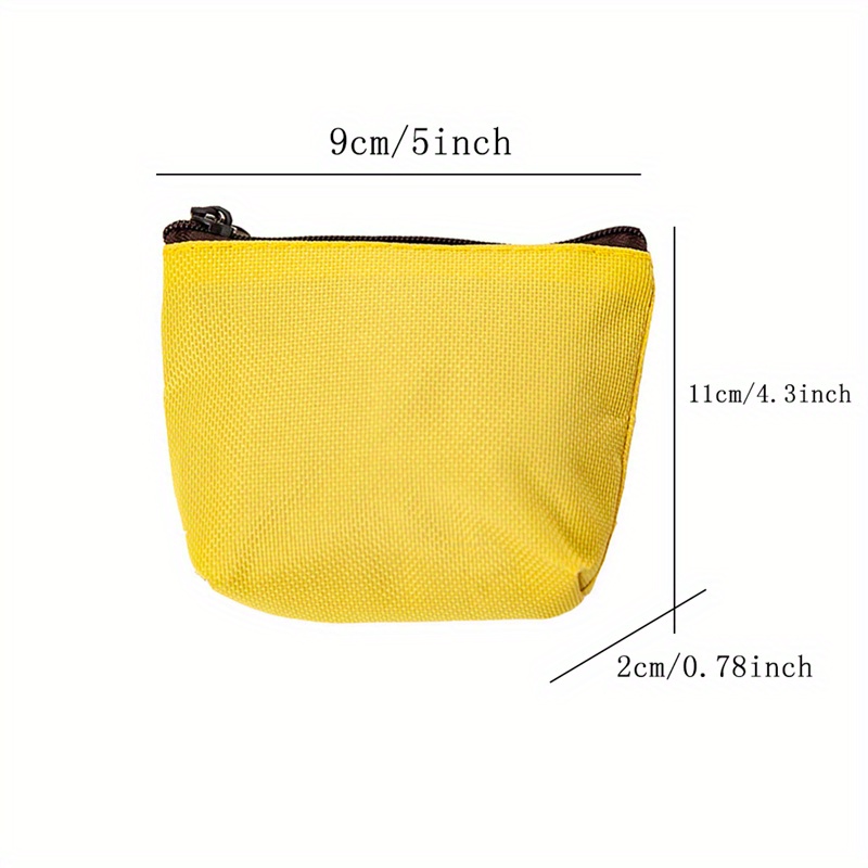 Solid Color Canvas Coin Purse Simple Pencil Case Mini Makeup - Temu ...