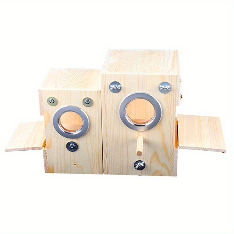 Wooden Pet Bird Nest Cave Parrot Breeding Box Birdhouse - Temu