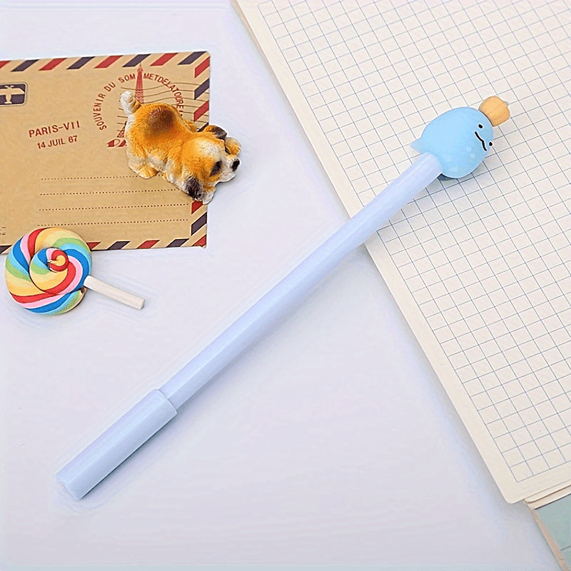 2pcs Cute Animal Fruit Combination Gel Pen Student Cute Silicone Head ...