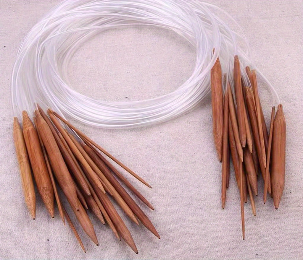 Needle Carbonized Bamboo Knitted Needle Set - Temu Portugal