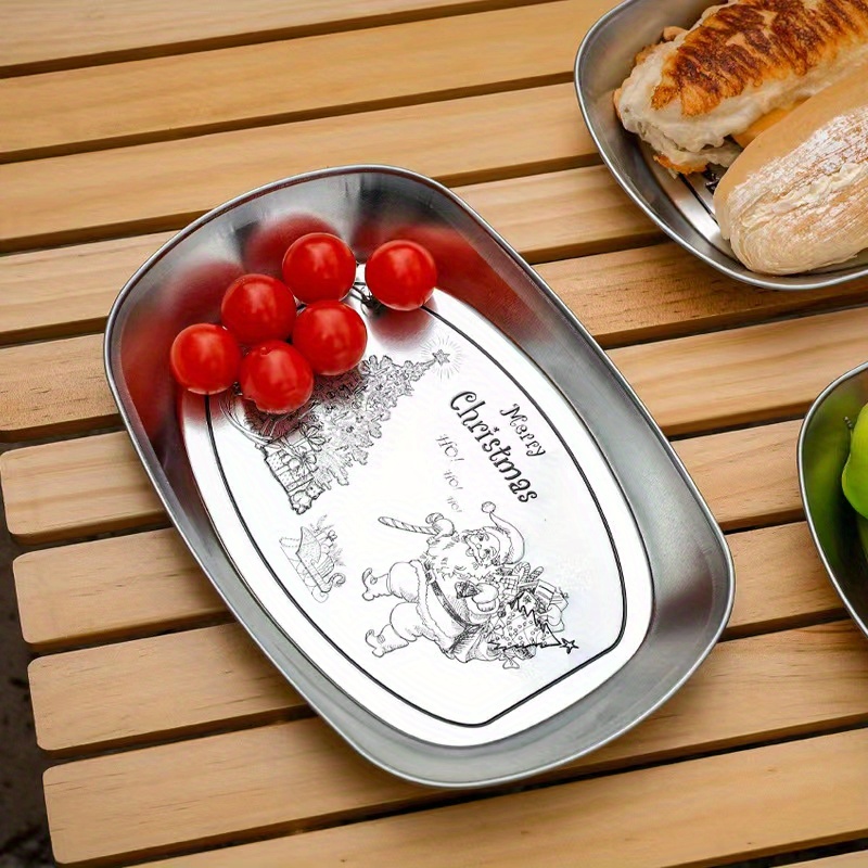 1pc outdoor vintage christmas style dining plate fruit tray camping ...