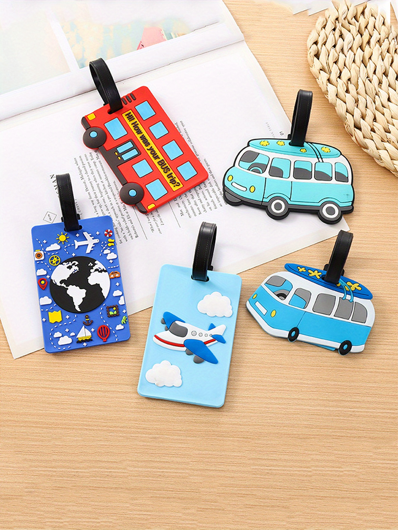 New Car Pvc Flexible Luggage Card Cartoon Luggage Tag - Temu United Kingdom